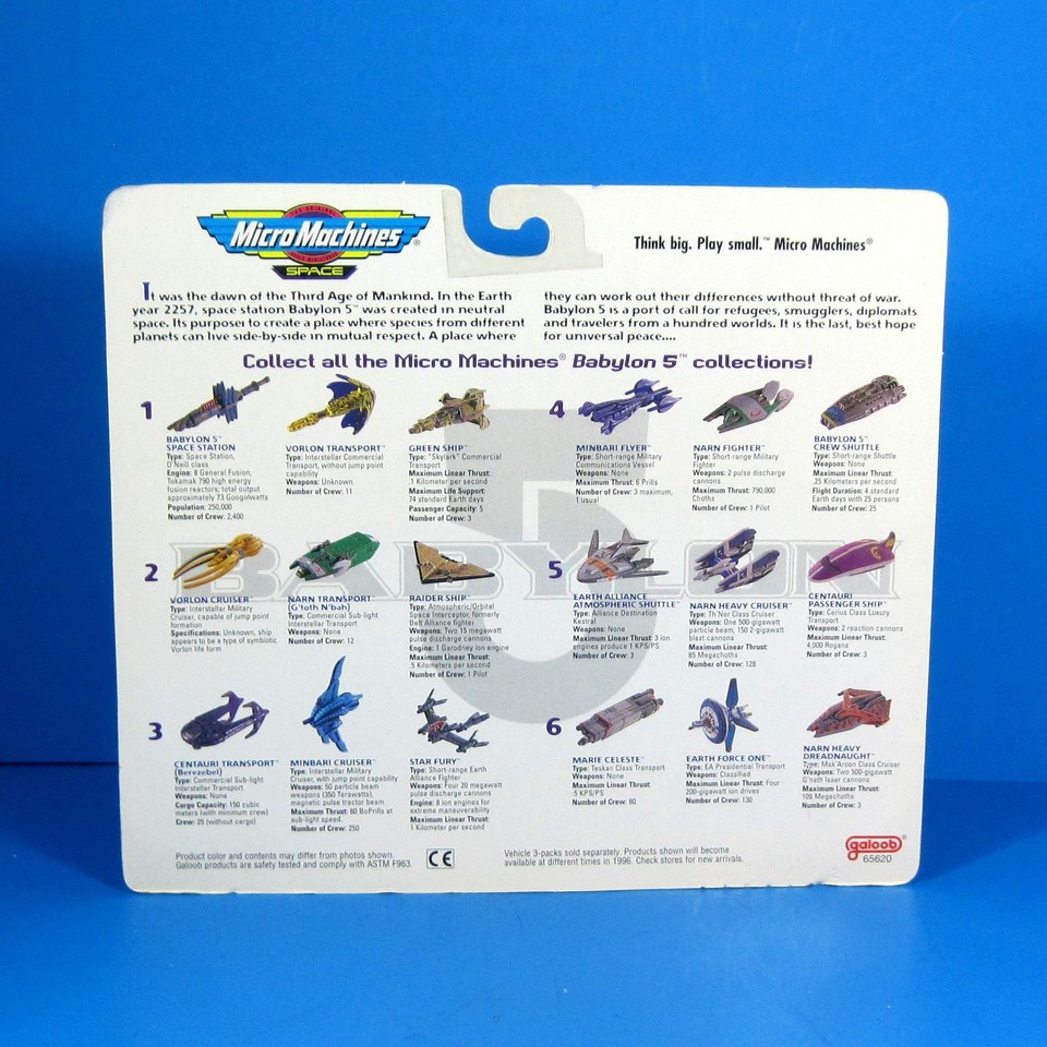 TV B5. Set of 6 Babylon 5 micro machines #1-6. galoob. Factory sealed ...