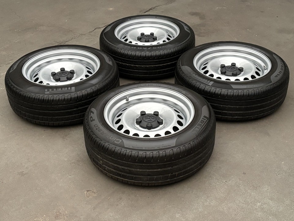 Vw Transporter T4 banded steel wheels, staggered with tyres 5x112 | eBay UK