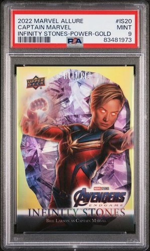 2022 Marvel Allure Captain Marvel Infinity Stones Power Stone Gold /99 ...