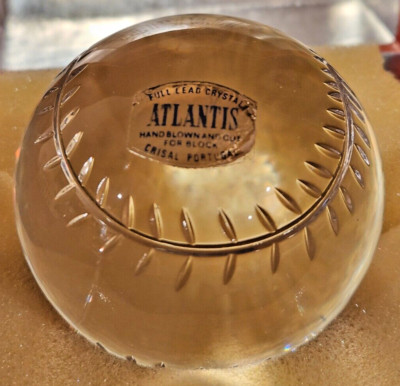 Atlantis Full Lead Crystal Baseball Paperweight, Made in Portugal ...