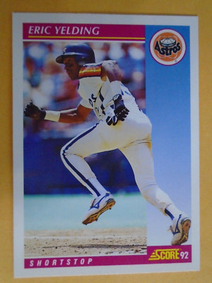 ERIC YELDING HOUSTON ASTROS 1992 SCORE BASEBALL CARD 197 | eBay