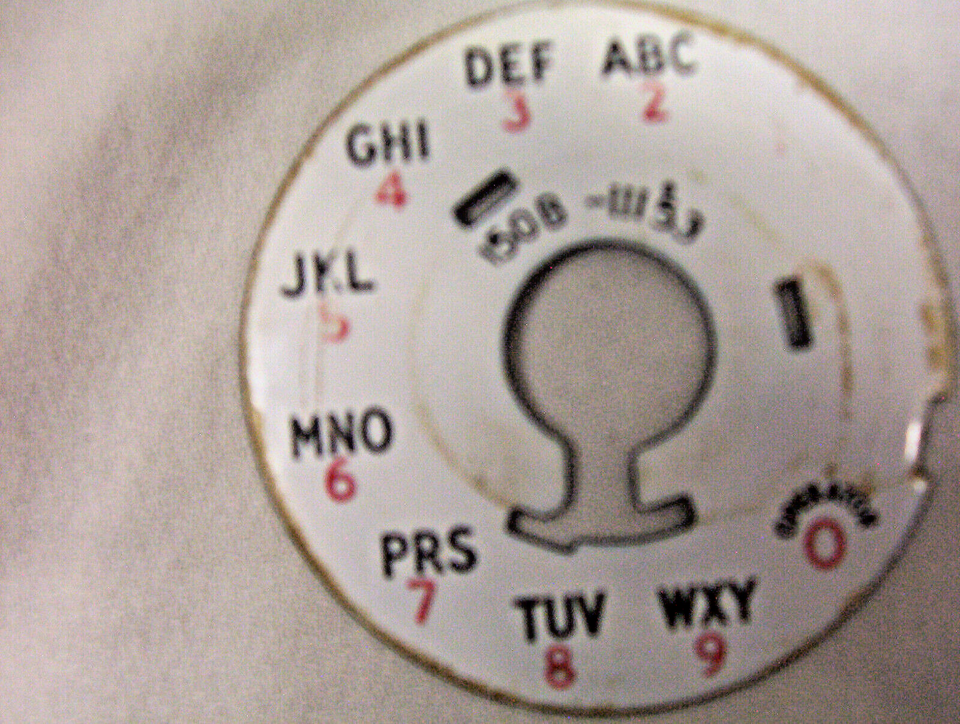 Set of five original Western Electric porcelain dial plates dated 1953 ...