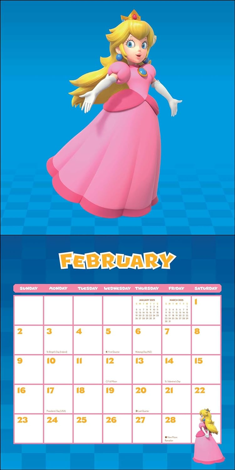 Super Mario 2025 Wall Calendar | eBay