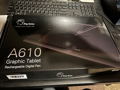 parblo a610 Graphic Tablet tested working condition used in box with ...