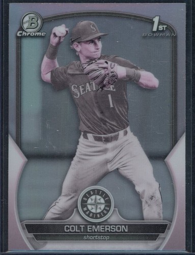 2023 Bowman Draft Colt Emerson Chrome Pearl Refractor SSP #BDC-42 ...