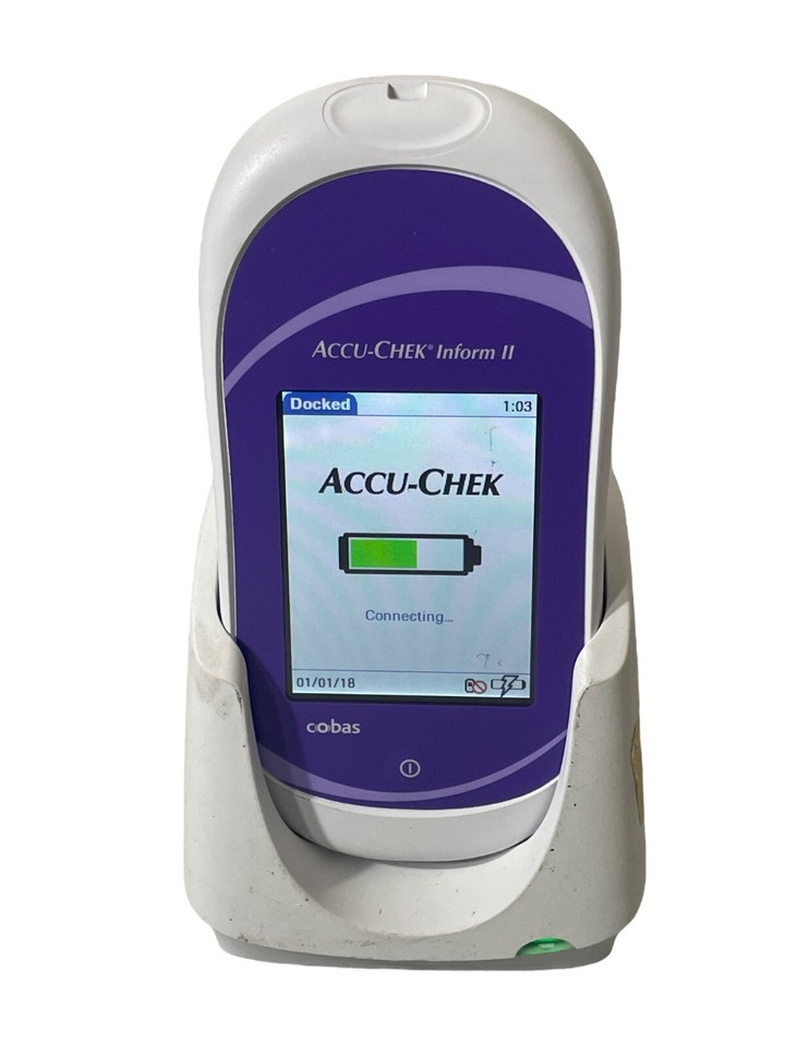 Roche Cobas Accu-Chek Inform II Glucose Monitor Meter w/ Base (no ...