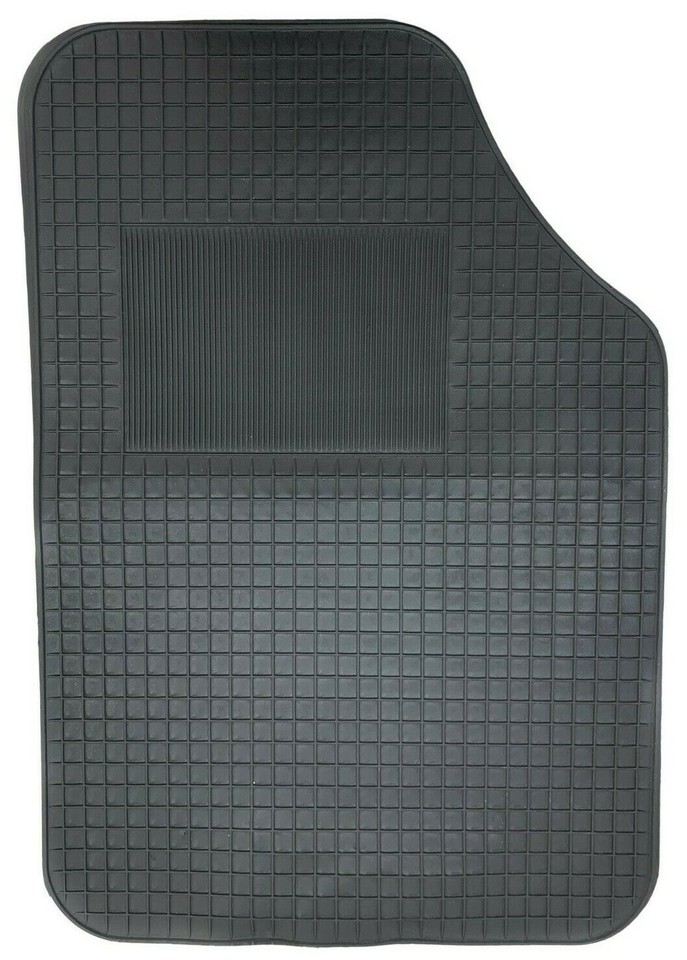 Universal Car Rubber Car Mat Set 4 Piece Black Non Slip Floor Mats ...