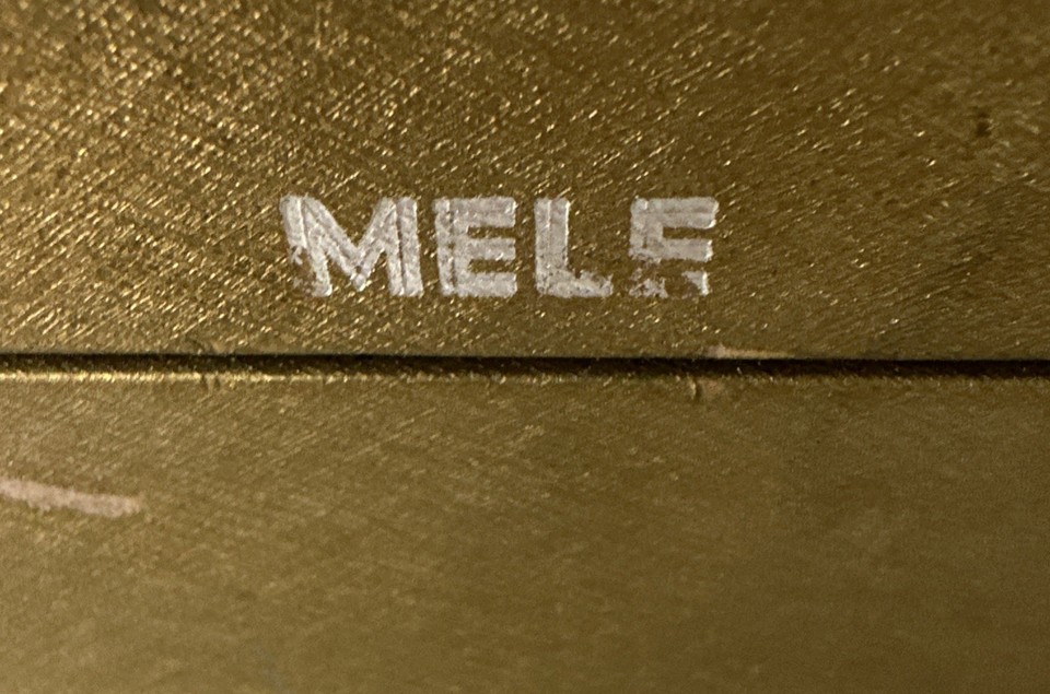 Vintage 2 Tiered Gold Mele Mid Century Modern Jewelry Box w/gold Velvet ...