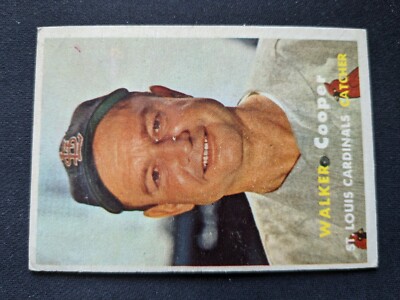 1957 Topps Baseball Card # 380 Walker Cooper - St. Louis Cardinals (VG ...