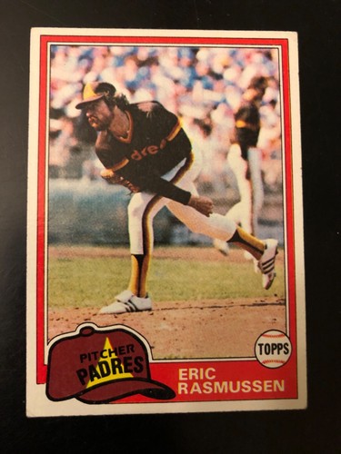 1981 Topps #342 Padres Eric Rasmussen Baseball Card | eBay