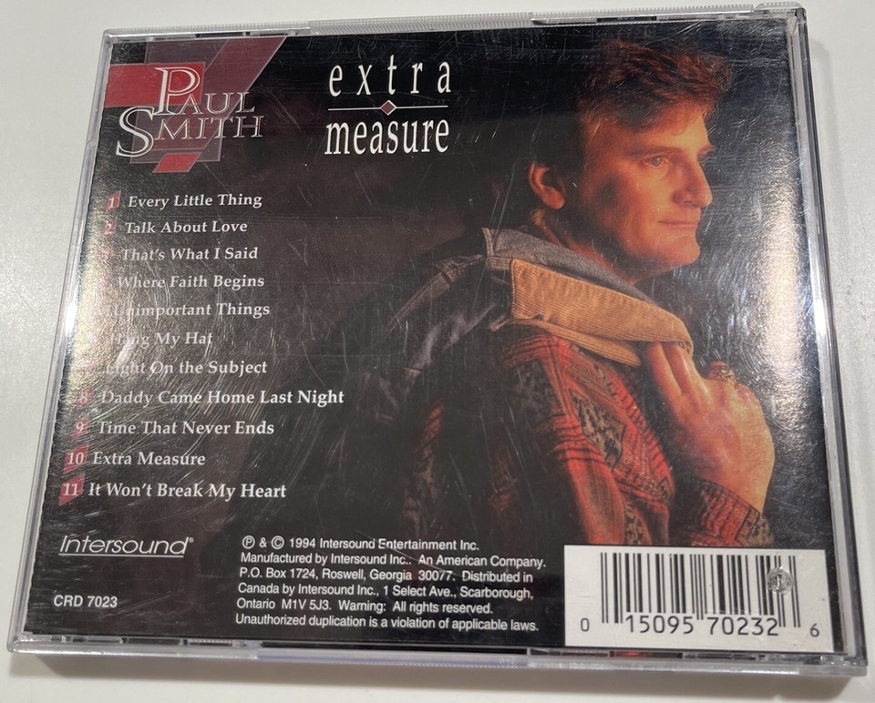 Imperials’ Paul Smith OP “Extra Measure” 1994 Intersound CD w/Lisa ...