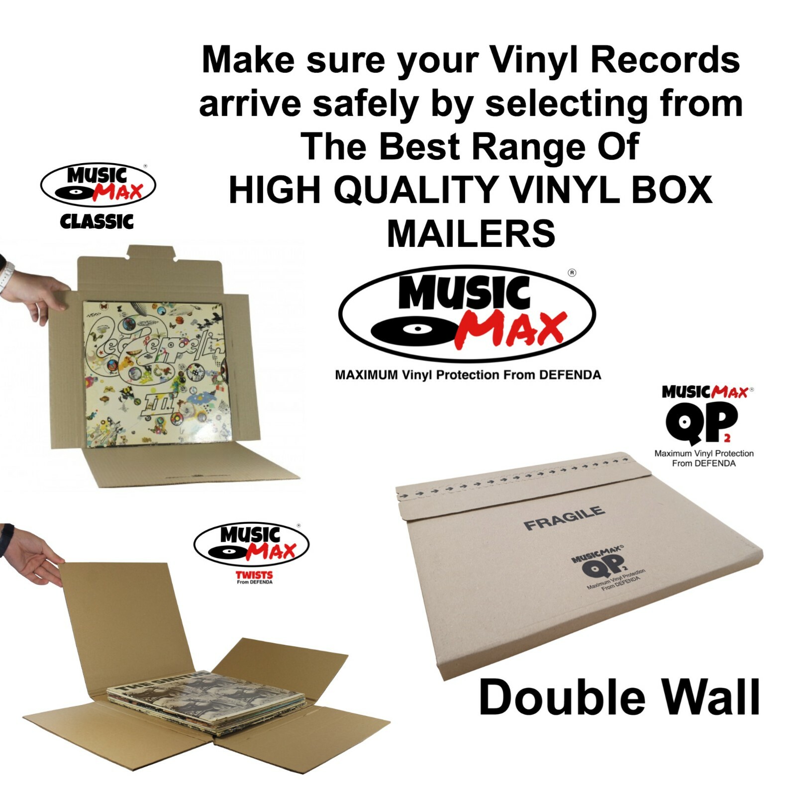 RECORD MAILERS 12" LP 7" Singles 45s Vinyl Stiffeners Cardboard Boxes ...