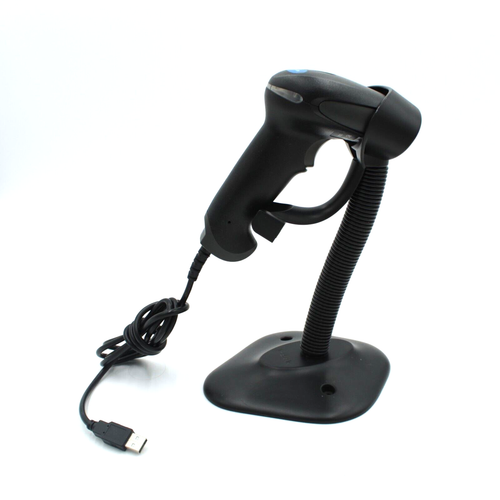 Netum USB Barcode Scanner 1D Laser Wired Handheld Black Reader w/ Stand ...