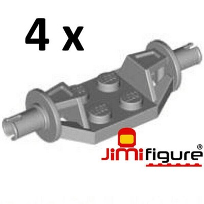 NEW 4 x LEGO 2x2 Modified Plate with Wheels Holder Wide Light Bluish ...