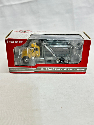 Yellow & Black Mack Granite Dump Truck By First Gear 1/64th Scale | eBay