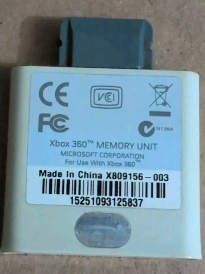 OEM Microsoft Memory Unit Storage Card for Xbox 360 - 256MB Rare ...