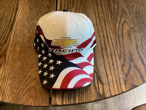Chevrolet Racing Hat Cap Patriotic Flag Logo GM Official Licensed ...