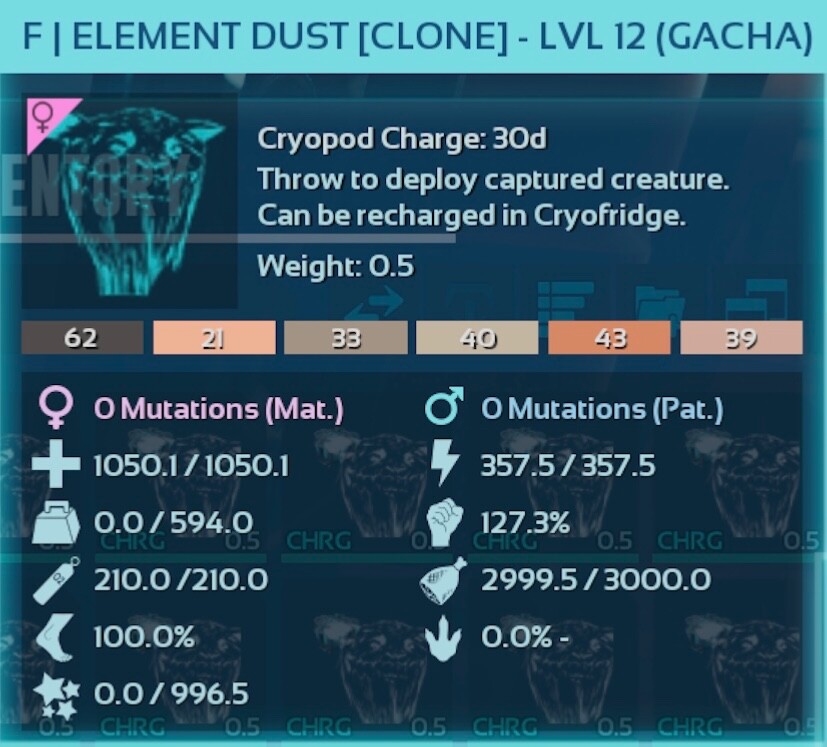 Element Dust Gacha Pair Clone Ark Survival Ascended PVE ASA PC/Xbox/PS5 ...