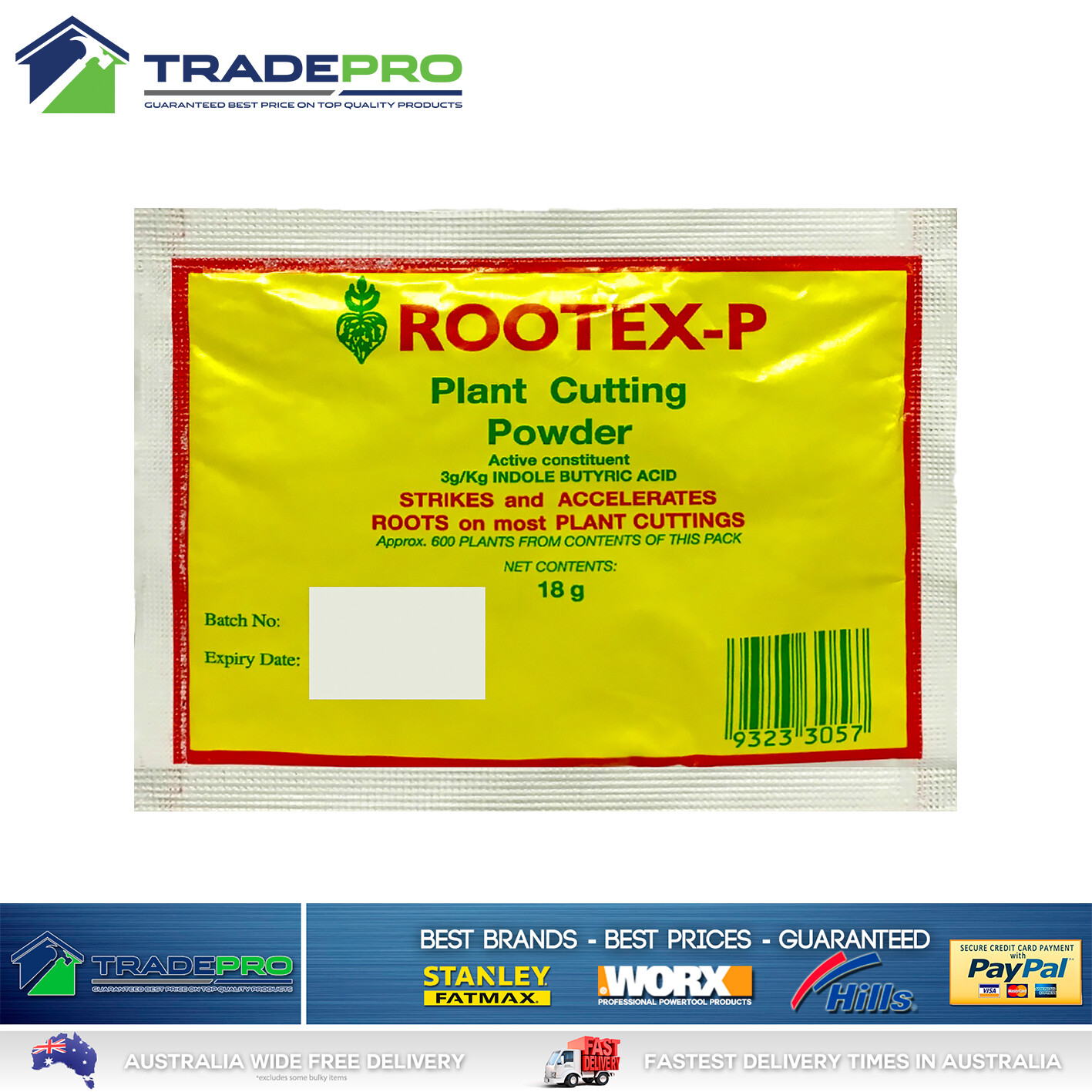 Rootex PRO 6x 18G Plant Cutting Cloning Powder Hormone Hydroponic ...