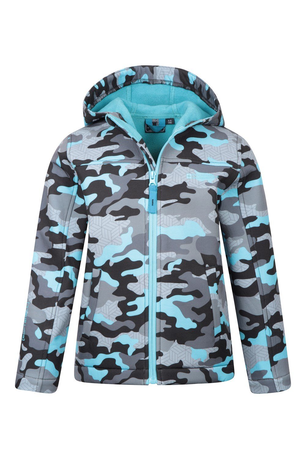 Mountain Warehouse Exodus Kids Softshell Jacket Waterproof Fleece Lined ...