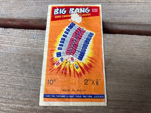 VINTAGE BIG BANG FIRECRACKER LABEL 2” X 10’S MACAU | eBay