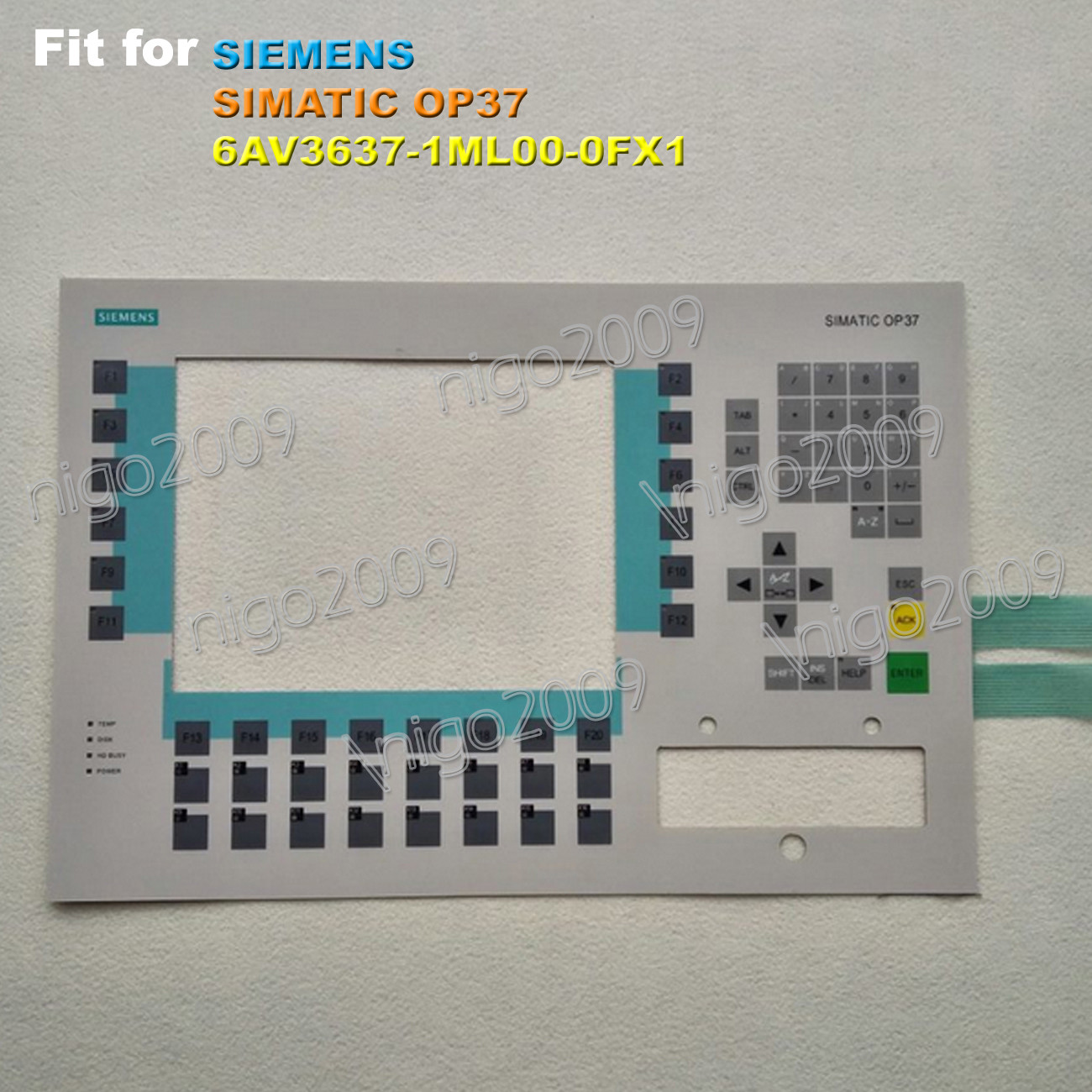 for SIEMENS SIMATIC OP37 6AV3637-1ML00-0FX1 Membrane Keypad 6AV3 637 ...