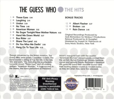 THE GUESS WHO - THE BEST OF THE GUESS WHO [BONUS TRACKS] [REMASTER] NEW ...