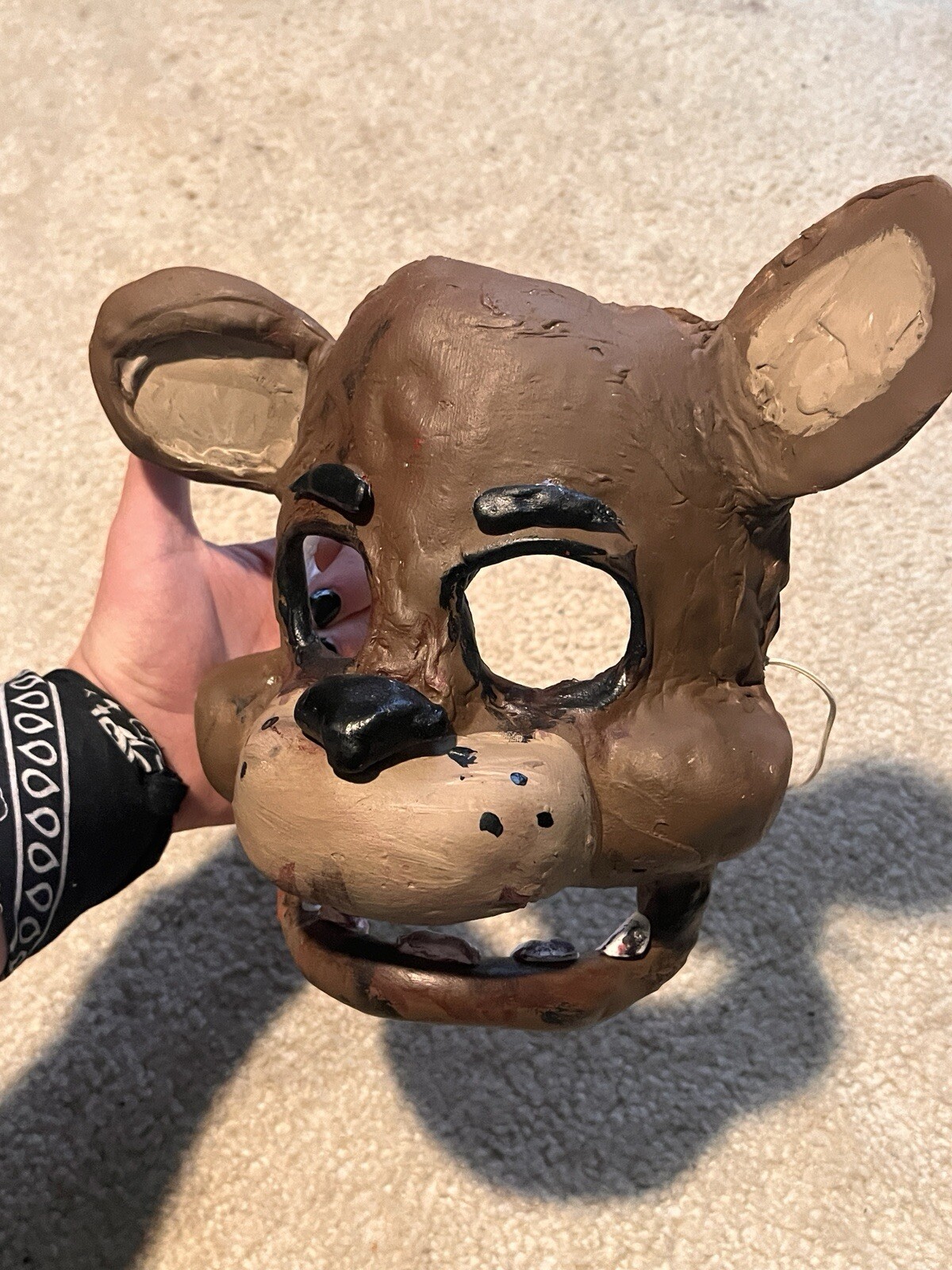 Freddy Fazbear FNaF 4 Bully Mask Handmade - Gem