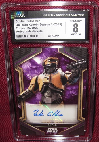 2023 STAR WARS OBI-WAN KENOBI AUTOGRAPH DUSTIN CEITHAMER PURPLE 4/199 ...