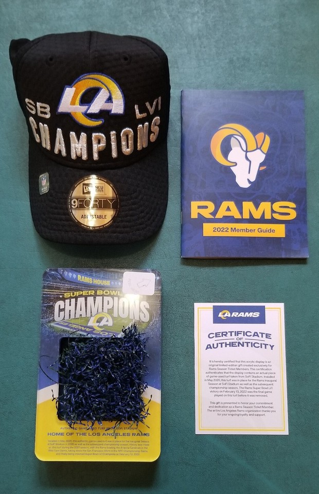 2022 LA Rams NFL Season Ticket Holder Gift Super Bowl XVI Hat Game Used ...
