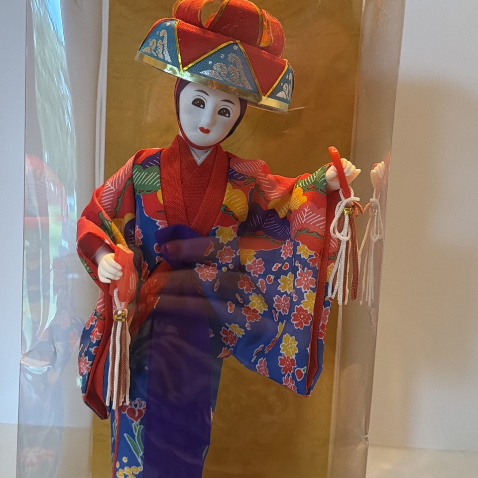 Japanese Doll Geisha Maiko Bright Kimono Ryukyu Doll/Okinawa | eBay