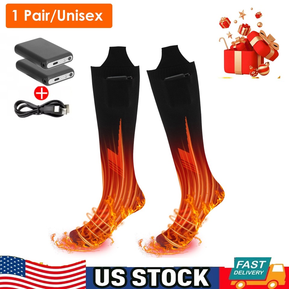 Electric Socks,Electric Heated Sock 5000mAh Battery Men Women Winter ...