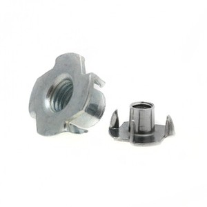 25 Pack M6 Metal T-Nut Fixings, Threaded Pronged Inserts For Wood ...