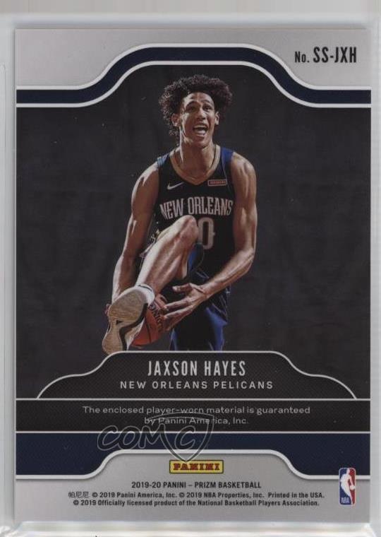 2019-20 Panini Prizm Sensational Swatches Jersey Jaxson Hayes #SS-JXH ...