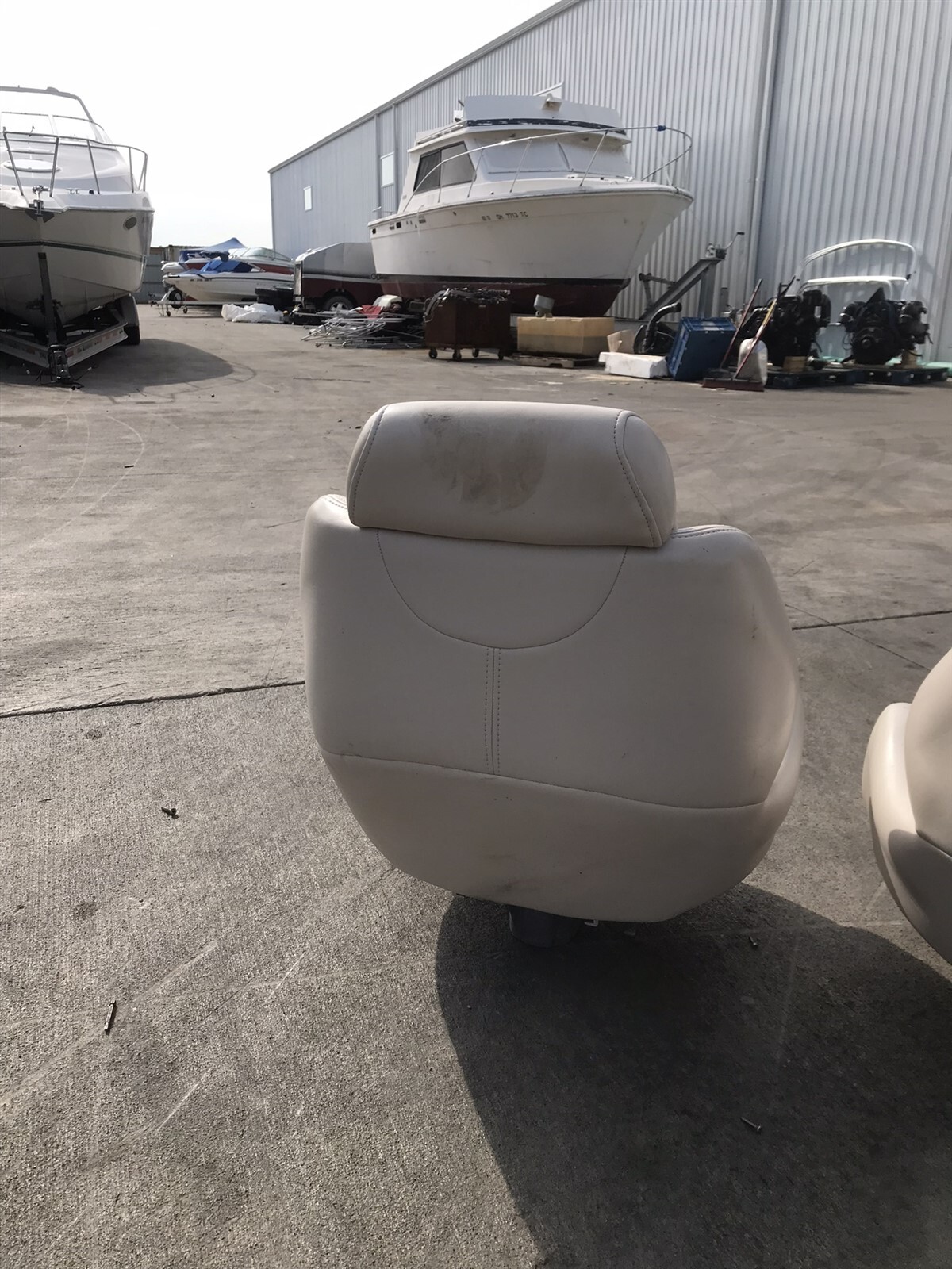 Boat Captains Chairs Seats Set & Adjustable Mount Bases