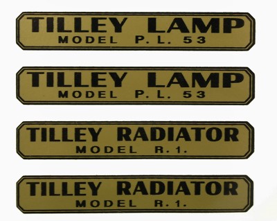 TILLEY LAMP DECALS STICKERS X246, AL21,TABLE MODEL, PL53, R1, R46, SDR ...