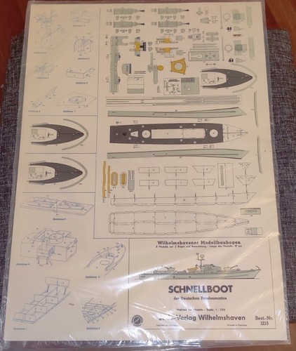 Wilhelmshavener 1:250 Schnellboot Speedboat German Navy Paper Model Kit ...
