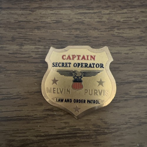 VINTAGE G-MAN MELVIN PURVIS FBI OPERATIVE BADGE PIN | eBay