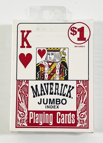 Hoyle Maverick Jumbo Playing Cards Poker Red (BRAND NEW SEALED ...