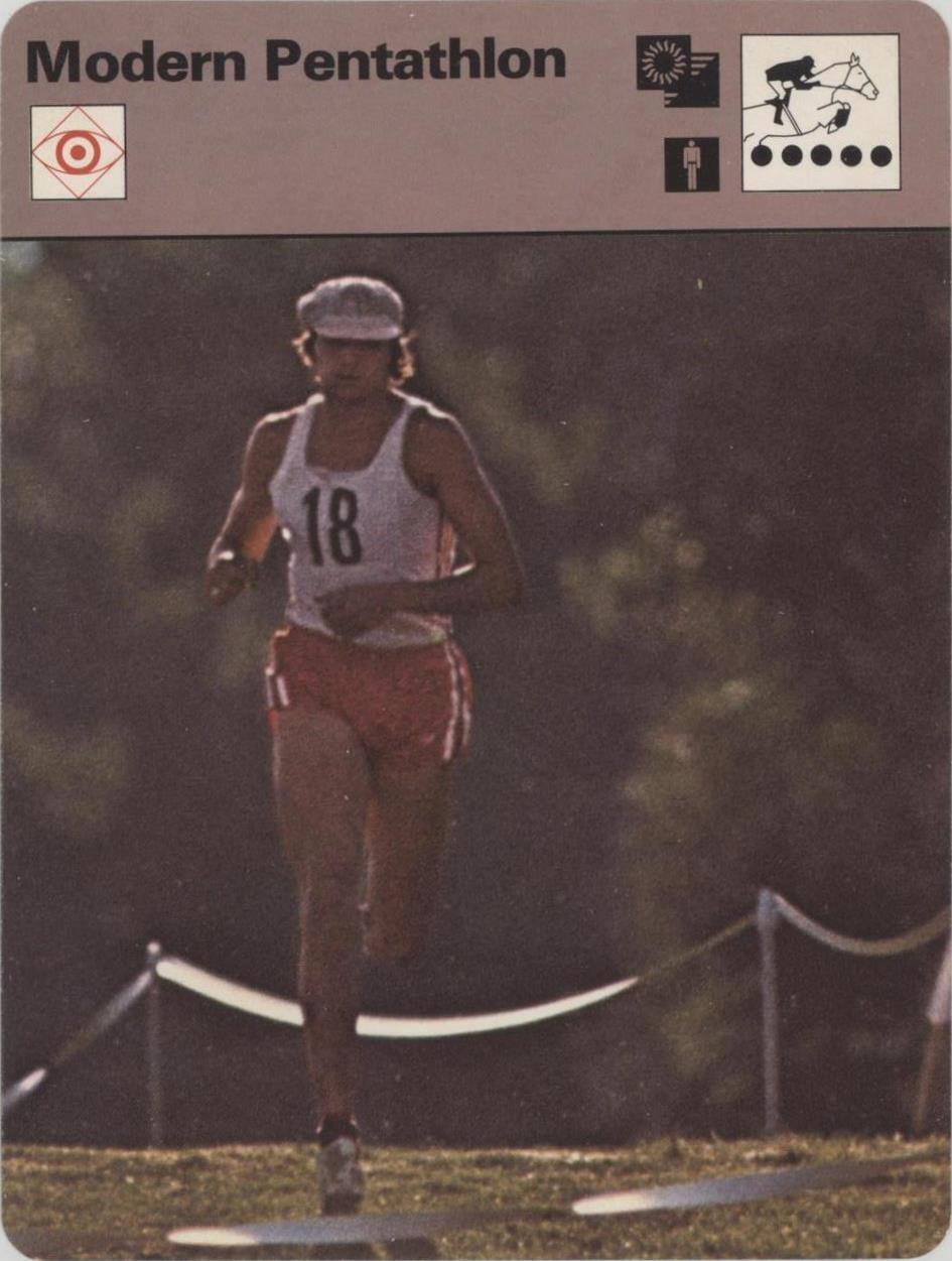1977-79 Sportscasters - Series 09 Modern Pentathlon #09-17 Lausanne a ...