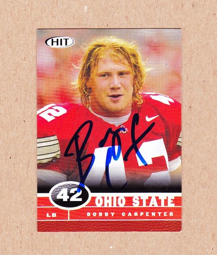 Bobby Carpenter signed 2006 Sage Hit Rookie card #42 Ohio State Buckeyes, Dallas | eBay