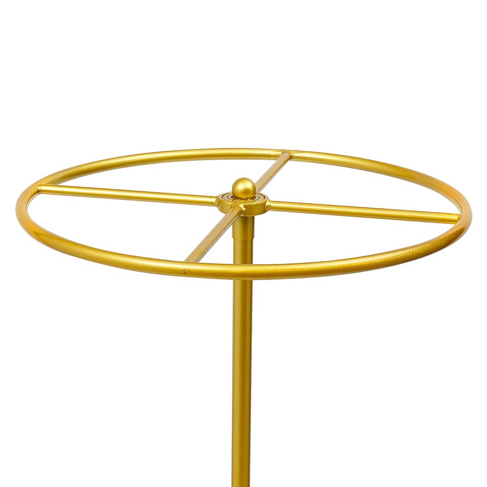 Gold Rotatable Round Garment Rack Floor-Standing Display Clothes Shelf ...