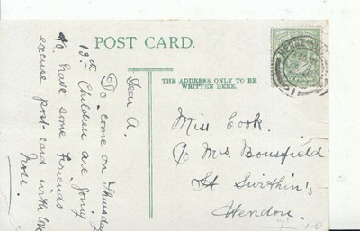 Genealogy Postcard - Cook - St Swithen's - Hendon - Ref 4844A | eBay