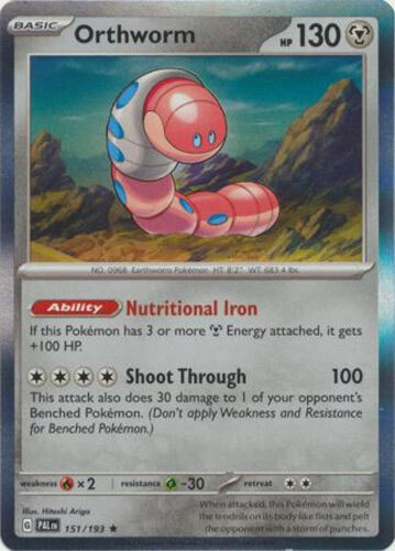 Pokemon Card - S&V: Paldea Evolved 151/193 - ORTHWORM (holo-foil) - NM ...