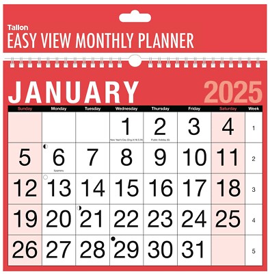 2025 LARGE MONTH TO VIEW PLANNER QUALITY CALENDER WALL HANGING PLANNER ...