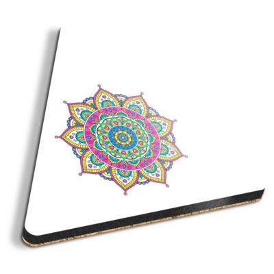 1x Triangle Coaster - Indian Mandala Boho Yoga #19380 | eBay UK