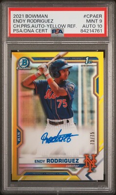 2021 Bowman Chrome Prospect Autographs Endy Rodriguez #73/75 | eBay