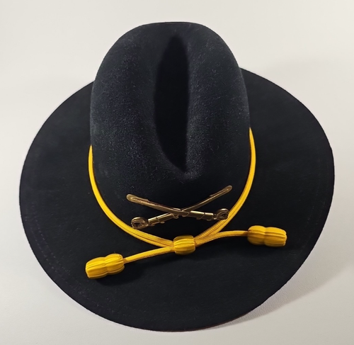 Hatchcraft Size 7 Black Felt Military Cavalry Style Hat Crossed Sabers ...