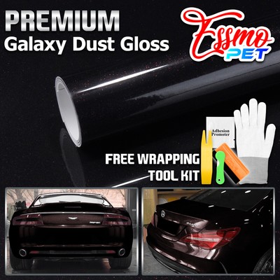 ESSMO PET Galaxy Dust Gloss Phantom Rose Black Auto Car Vinyl Wrap ...