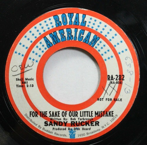Country Promo 45 Sandy Rucker - For The Sake Of Our Little Mistake ...